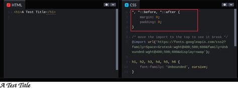 Html Css Font Import Declaration Stack Overflow