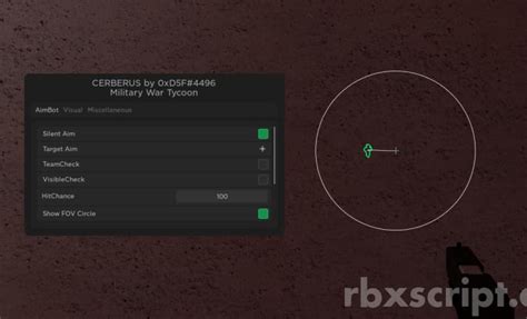 Military War Tycoon GUI GunMode Aimbot Scripts Rbxscript