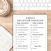 Weekly Declutter Checklist Minimalist Declutter Checklist Organize Checklist Declutter