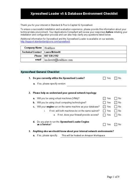 Xpressfeed Loader Environment Checklist V5 Pdf Desktop Environment Linux