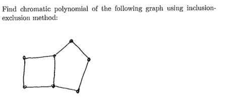 Solved Find Chromatic Polynomial Of The Following Graph Chegg Com
