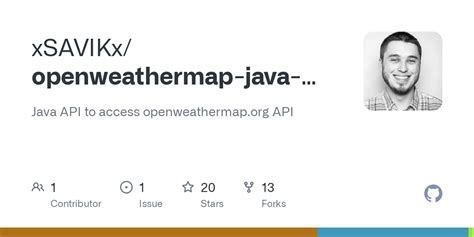 Github Xsavikxopenweathermap Java Api Java Api To Access