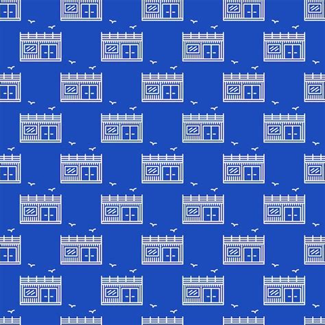 Premium Vector Shipping Container Small House Vector Blue Linear