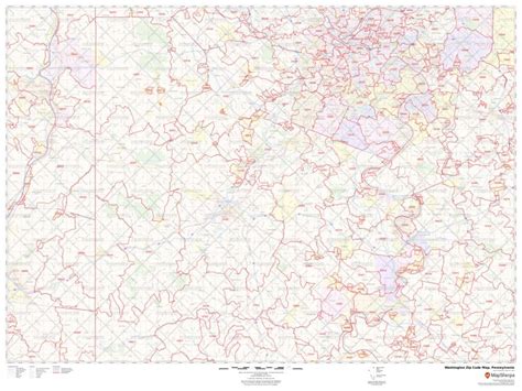 Pennsylvania Zip Code Map Pennsylvania Postal Code