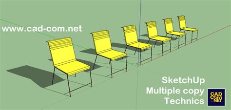 Sketchup Multiple Copy Technique Cad