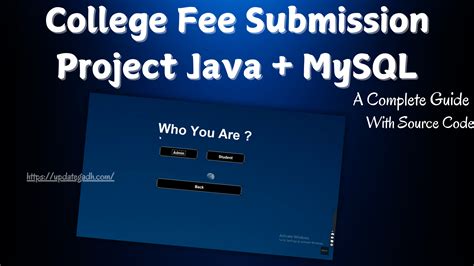 College Fee Submission Project Java And Mysql
