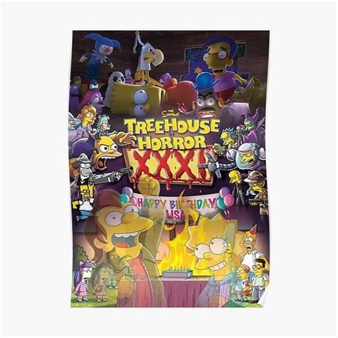 Treehouse Of Horror XXXI Premium Matte Vertical Poster Designed Sold By Jabba Desilijic Tiure