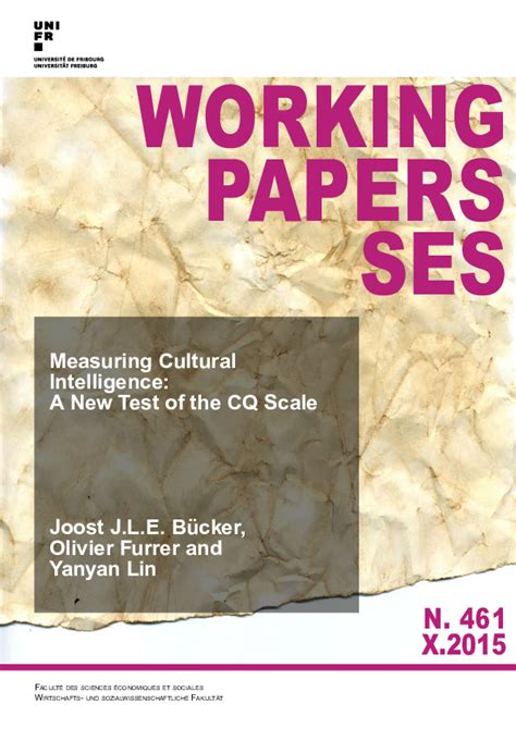 Pdf Measuring Cultural Intelligence A New Test Of The Cq Scale