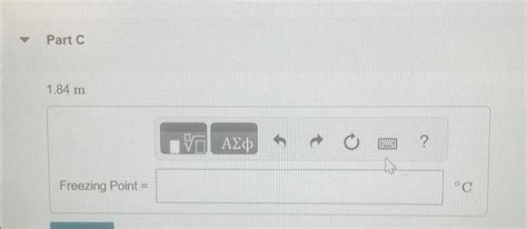 Solved Calculate The Freezing Point Of A Water Solution At Chegg