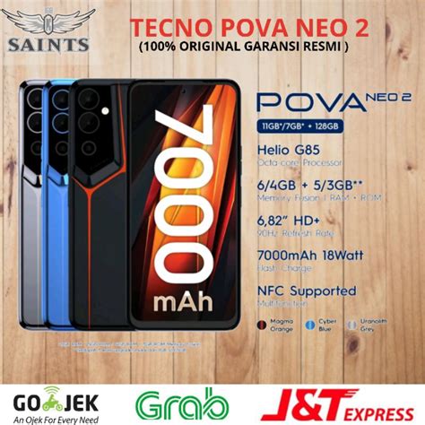 Jual Tecno Pova Neo Nfc Ram Gb Memory Gb Gb Garansi Resmi Tam Tahun Shopee Indonesia