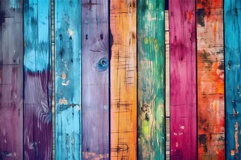 Wooden Wall Background Of Boards Covered With Varnish Multicolored Boards Wooden Blocks