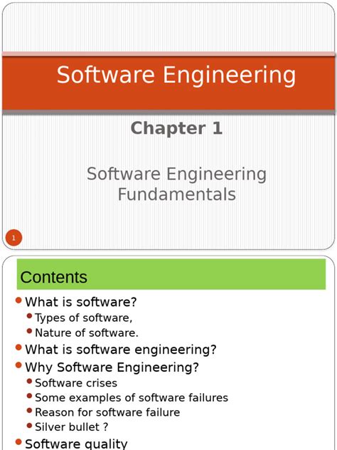 Chapter 1 Software Engineering Fundamentls Lecture 1 And 2 1 Pdf