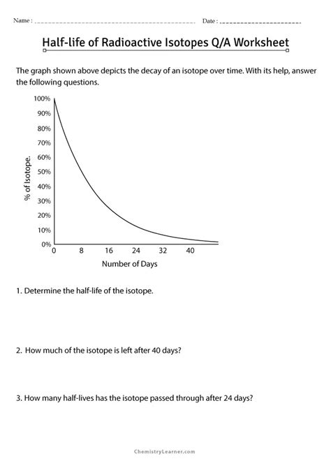 Free Printable Half Life Worksheets Worksheets Library