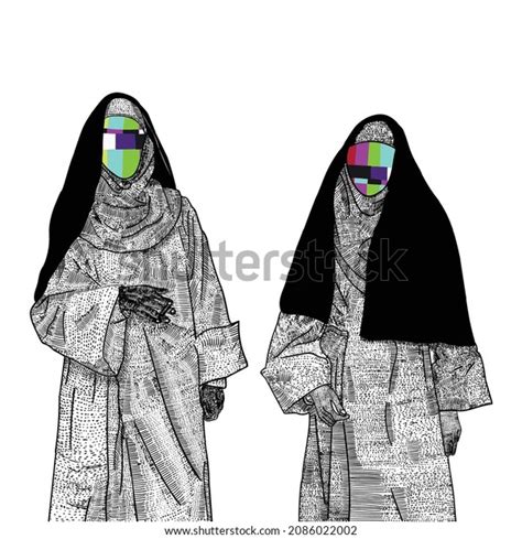 Nun Vintage Line Drawing Engraving Illustration 库存矢量图（免版税）2086022002