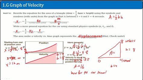 Ap Physics Workbook 1g Graphs Of Velocity Youtube