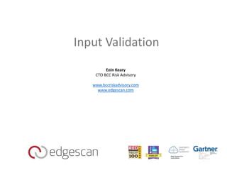 02 Input Validation Module V5 PPT