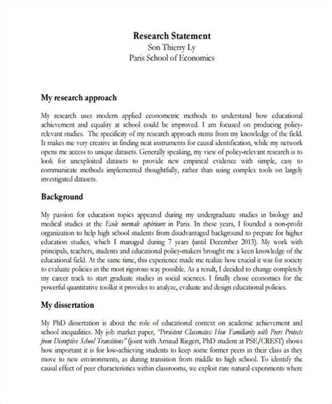 Research Statement 22 Examples Format How To Write Pdf