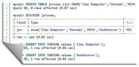 Tipe Data Enum Mysql Duniailkom
