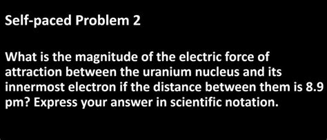 Solved Self Paced Problem 2 What Is The Magnitude Of The