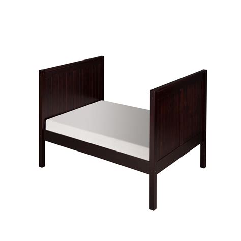 Camaflexi Full Size Tall Platform Bed With Twin Trundle Panel