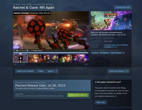 Ratchet And Clank Rift Apart Is Coming To Steam In July Steam Deck Hq