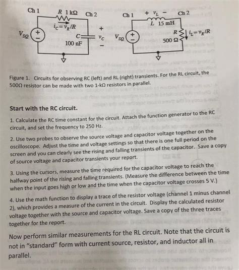 Figure Circuits For Observing RC Left And RL Chegg Com