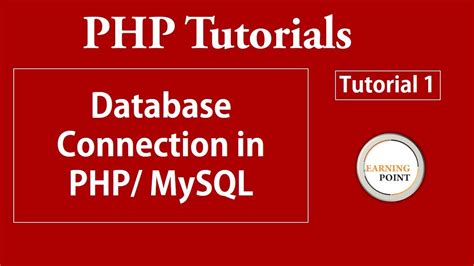 how to create connection with database in php mysql youtube