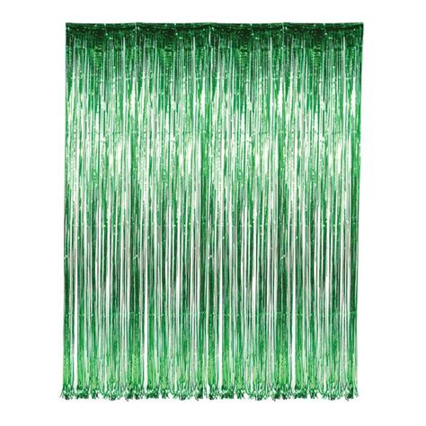 Dr69251 Green Foil Fringe Curtain