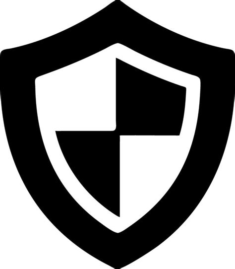 Black Security Shield Symbolizing Protection And Safety 53546738 Vector