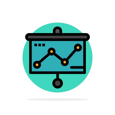 Chart Presentation Graph Projector Abstract Circle Background Flat Color Icon 19175909 Vector