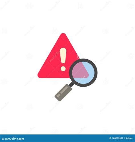 Problem Search Vector Icon Symbol Find Error Isolated On White Background Stock Vector