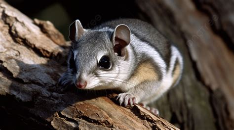 통나무에 앉아 있는 작은 회색과 흰색 다람쥐 날다람쥐 사진 배경 일러스트 및 사진 무료 다운로드 Pngtree