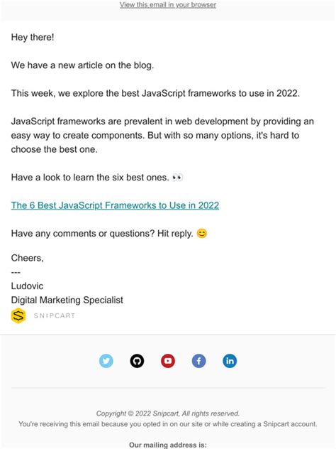 Snipcart The 6 Best Javascript Frameworks To Use In 2022 Milled