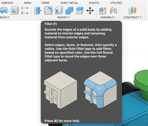 Add A Fillet To Your Design In Fusion 360 6 Steps With Pictures Instructables