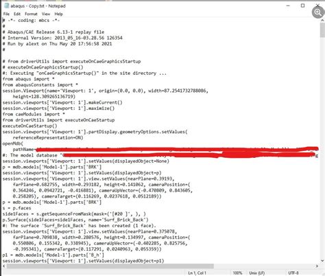 Abaqus Replay File Structure Researchgate