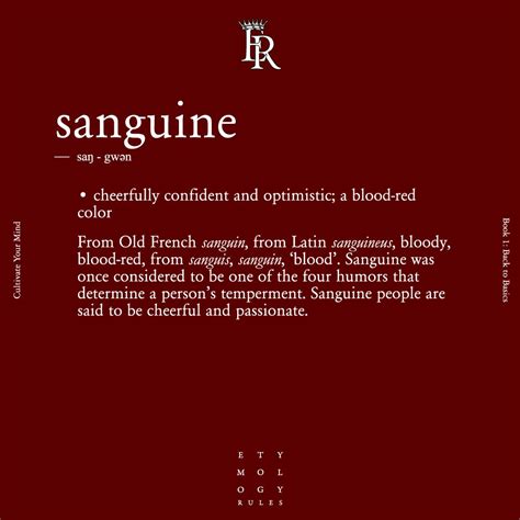 Sanguine New Vocabulary Words Good Vocabulary Words Weird Words