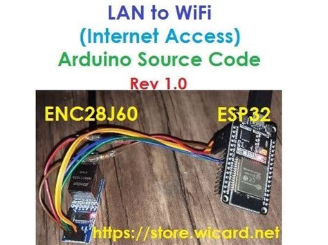 Wifi Lan Converter With Esp32 And Enc28j60 Module