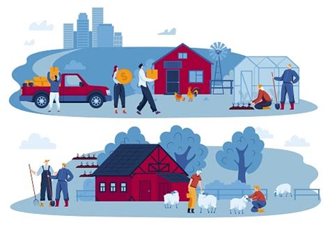 가족 사람들 함께 일 소년 자원 봉사자 가정 돌보는 아버지 언로딩 기계 디자인 만화 스타일 벡터 일러스트를 돕습니다 가사 집안일에 대한 스톡 벡터 아트 및 기타 이미지