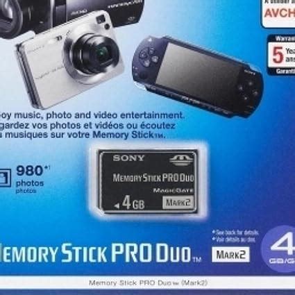 Sony 4GB Pro Duo Memory Stick Amazon Co Uk Computers Accessories