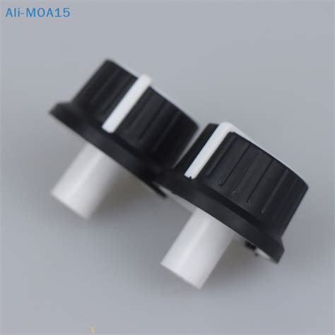 흑백 고무 하프 샤프트 노브 전위차계 로터리 인코더 볼륨 스위치 노브 25255mm 2 개 전기 장비 및 소모품