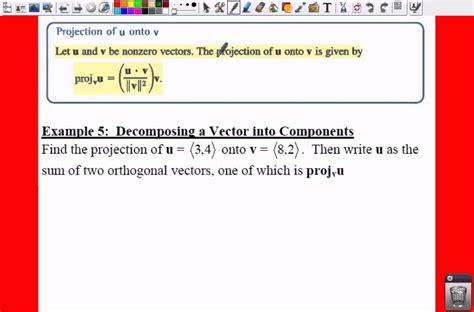 Decomposition Of A Vector At Collection Of