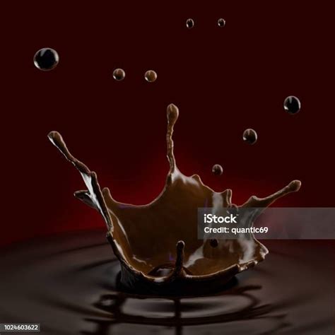 고립 된 작은 물방울으로 스 하 플 초콜릿 래 3 차원 일러스트 레이 션 3차원 형태에 대한 스톡 사진 및 기타 이미지 3차원 형태 녹기 디저트 토핑 Istock