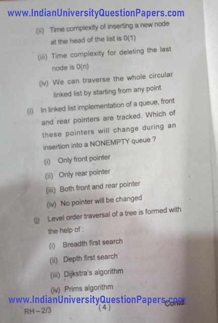 Bnmu Bca 2nd Semester Data Structure June 2021 Question Paper University Question Papers