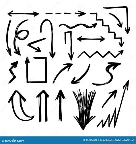 Illustration Handmade Vector Arrow Set Stock Illustration Illustration Of Direction Choice