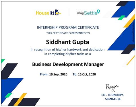 Siddhant Gupta On Linkedin Internship Leadership