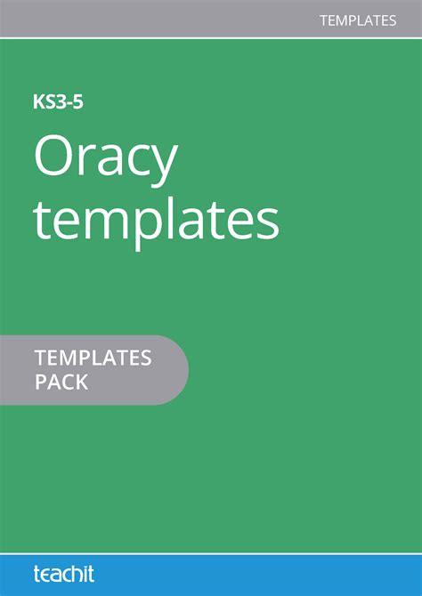 Oracy Templates For Your Classroom Ks3 4 Teachit