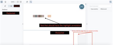 webviewer fails to render document correctly on search panel open