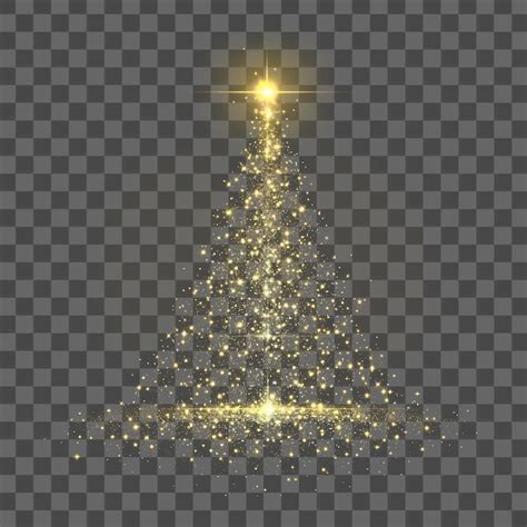 png sparkling christmas tree illustration premium ai generated psd