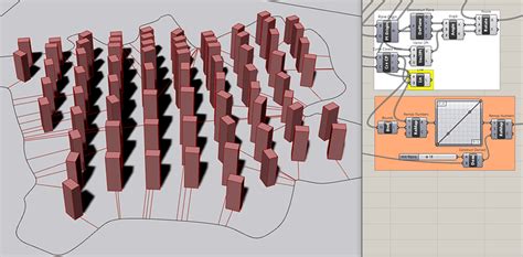 rotate and scale geometry based on proximity to curve grasshopper