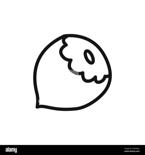 Hazelnut Icon Linear Vector Graphics Sign Or Symbol Set For Web App Ui Stock Vector Image And Art